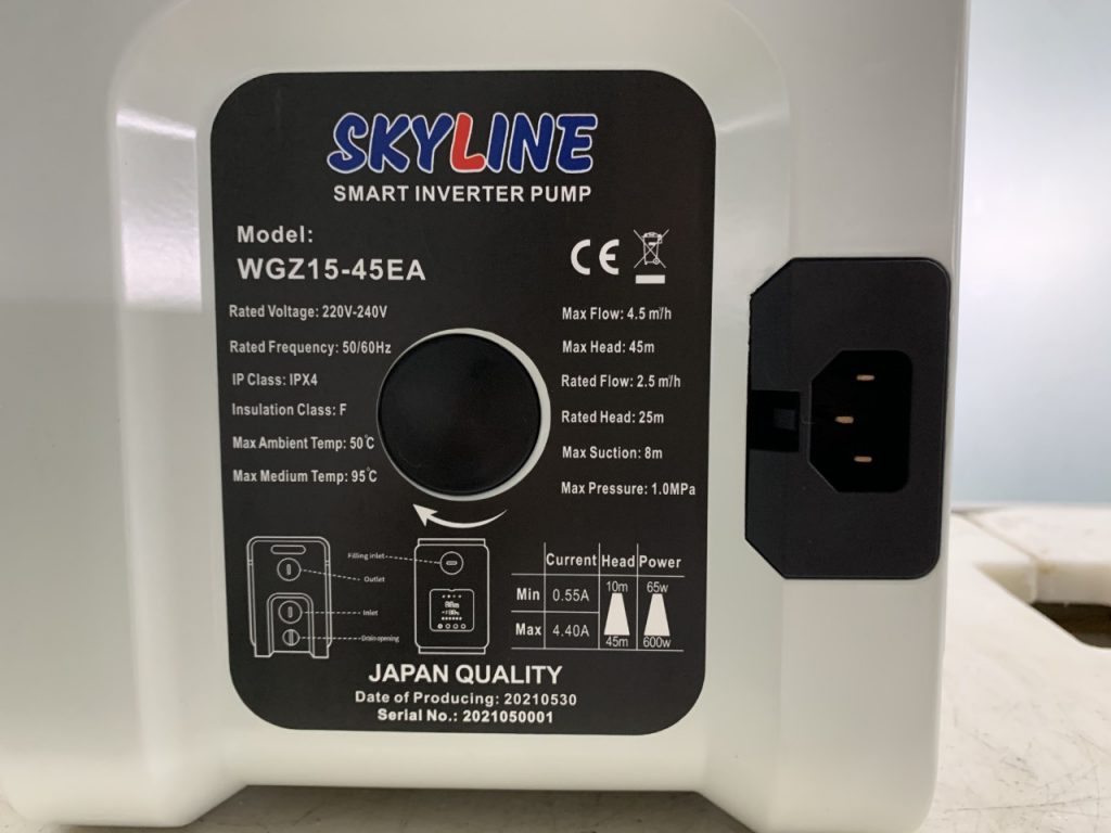 Máy bơm tăng áp biến tần SKYLINE WGZ15-45EA (600W) - Máy bơm công nghiệp